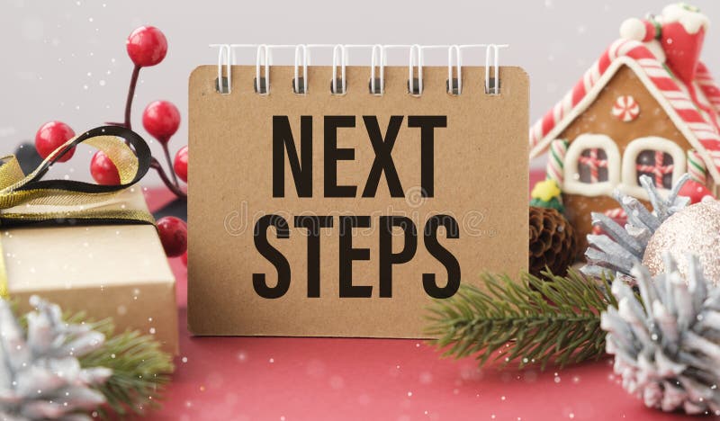 Next Steps Written on a Card Lying on the Table Stock Photo - Image of ...