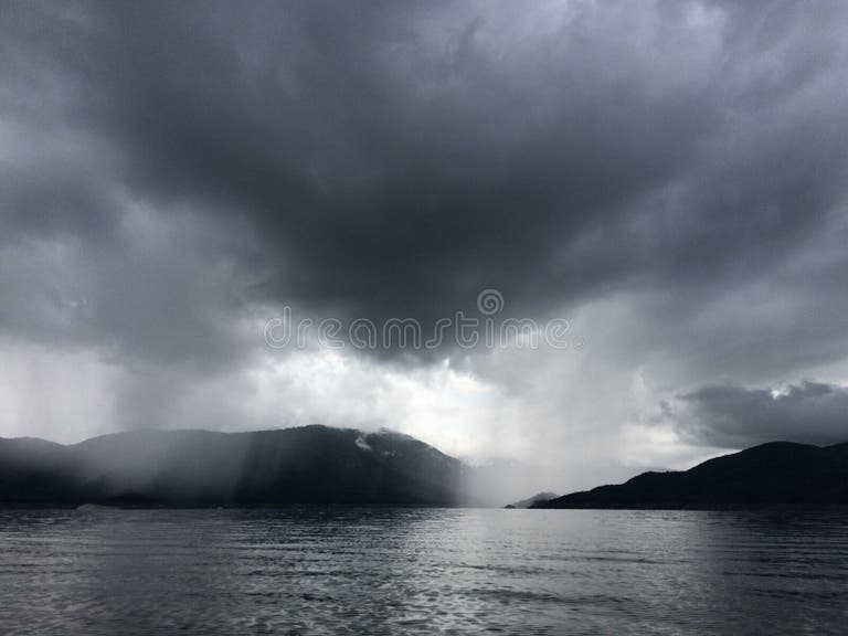 The Next Storm stock photo. Image of beach, sunset, lake - 85492752