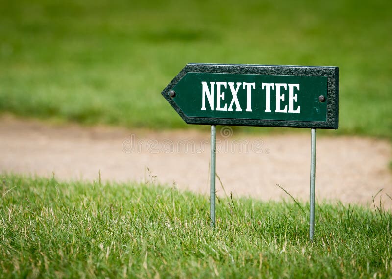 Next tee sign stock photo. Image of recreation, sign - 57538858