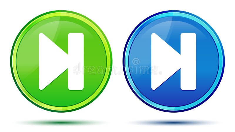 Next Track Icon Creative Natural Round Button Set Illustration Stock ...