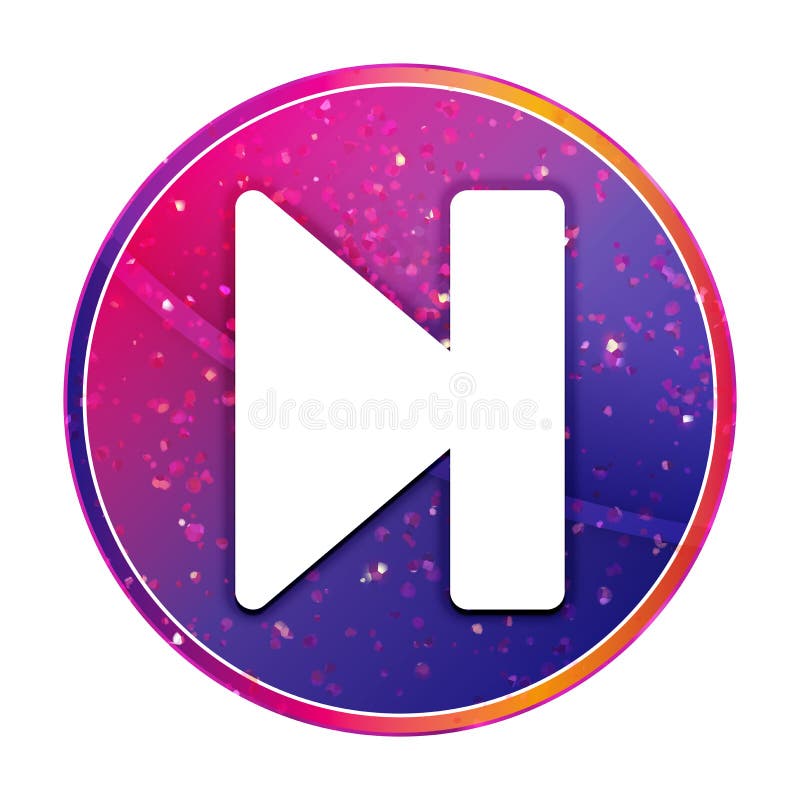 Next Track Icon Creative Trendy Colorful Round Button Illustration ...