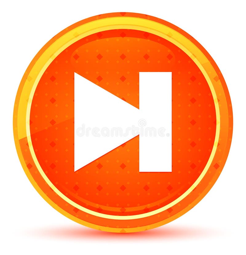 Next Track Icon Natural Orange Round Button Stock Illustration ...
