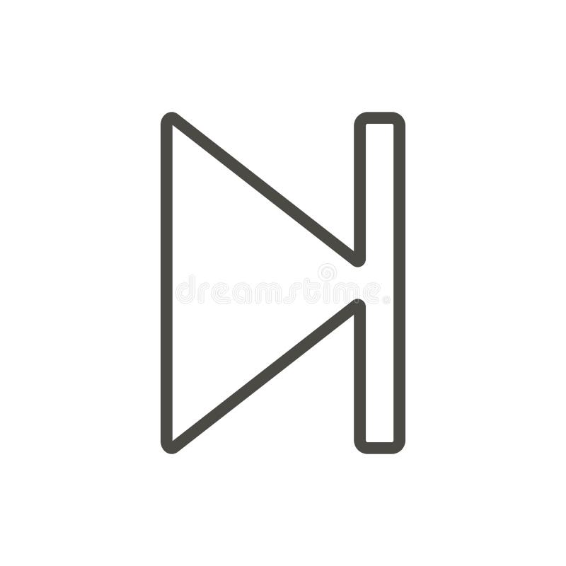 Next Track Icon Vector. Forward, Skip Line Symbol Stock Vector ...