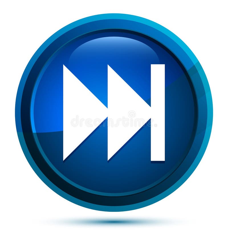 Next Track Playlist Icon Elegant Blue Round Button Illustration Stock ...