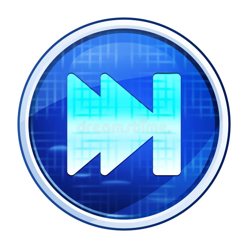 Next Track Playlist Icon Futuristic Blue Round Button Vector ...