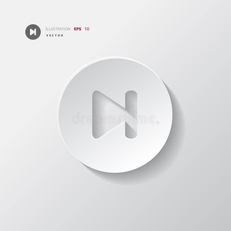 Next Track Web Icon.Media Player. Stock Vector - Illustration of next ...