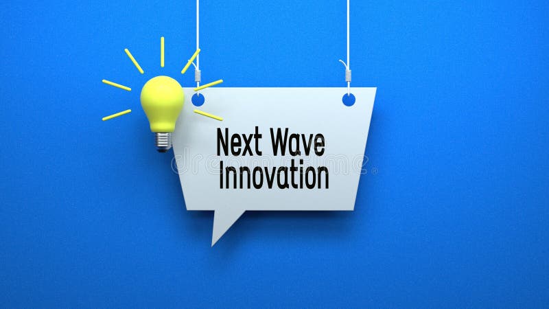 Next Wave Innovation Text Message.3D Render of a Hanging Speech Bubble ...