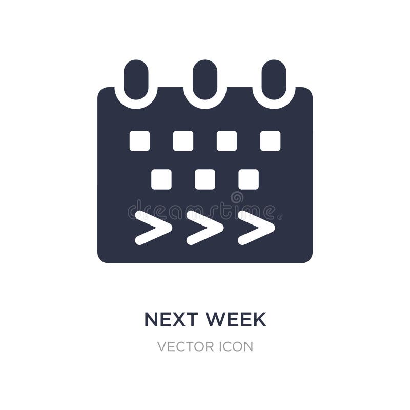 Week Calendar Icon on White Background. Simple Element Illustration ...