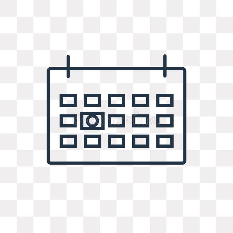 Linear Week Calendar Icon from Airport Terminal Outline Collection ...