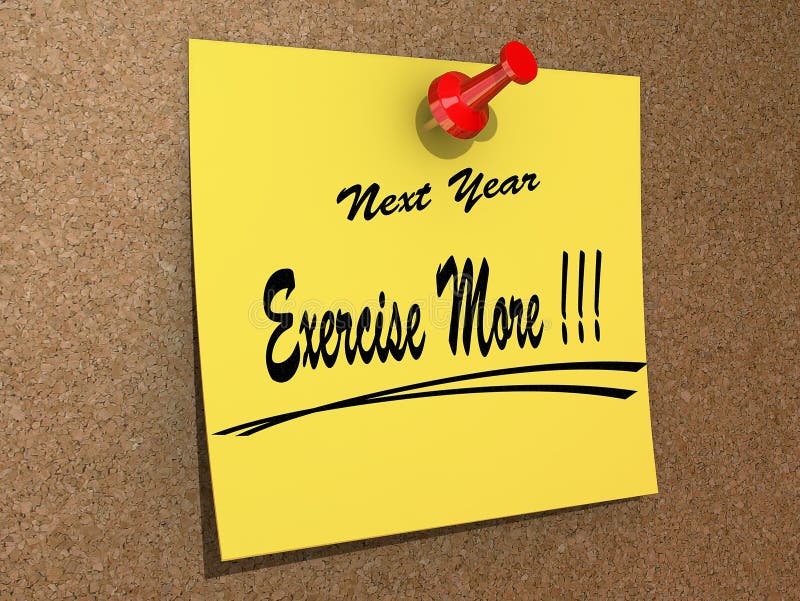 Next Year Resolution Exercise More Stock Illustration - Illustration of ...