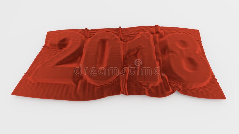 Next Year 2018 Sign Red Velvet Shrouded Stock Illustration ...