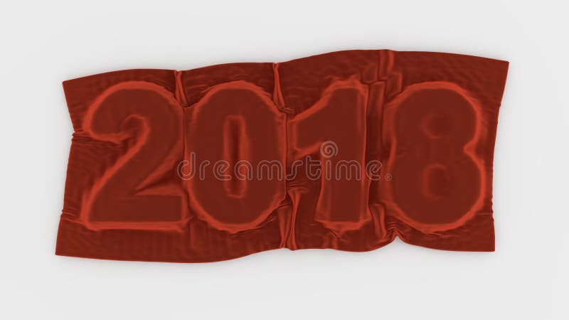 Next Year 2018 Sign Red Velvet Shrouded Stock Illustration ...