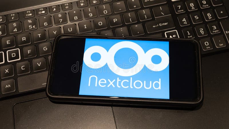Nextcloud Logo on Mobile Phone , Background is a Keyboard , Sydney ...