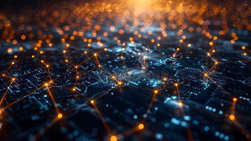 Nextgen Tech Era Machine Learning Big Data Digital Network Connections ...