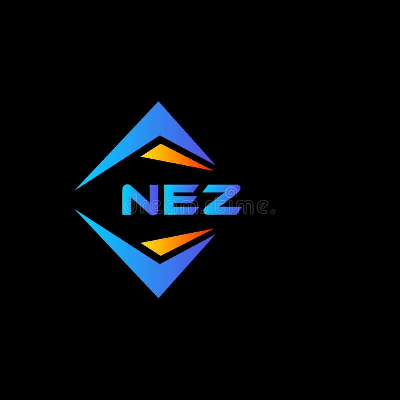 NEZ Abstract Technology Logo Design on Black Background. NEZ Creative ...
