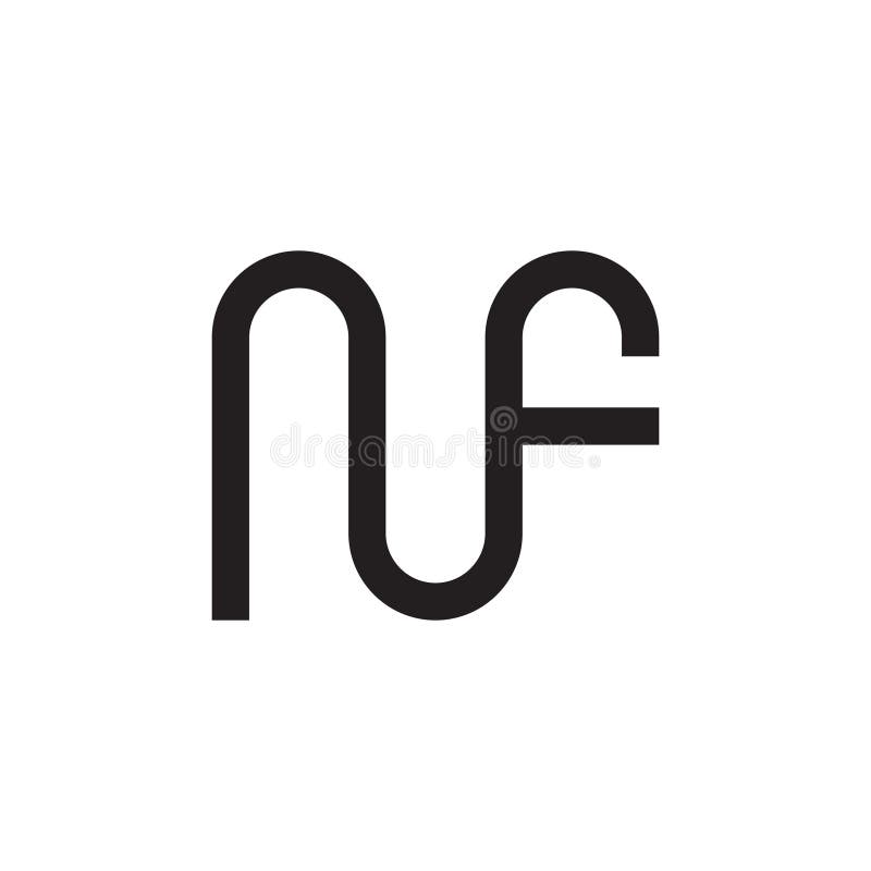 NF Initial Letter Logo Template Vector Icon Design Stock Vector ...