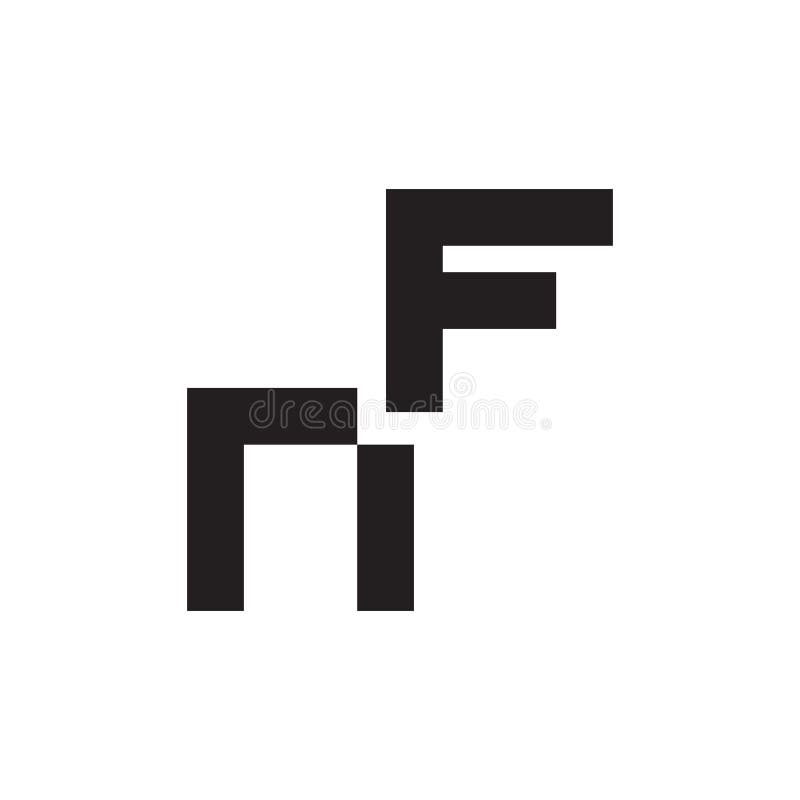 NF Initial Letter Logo Template Vector Icon Design Stock Vector ...