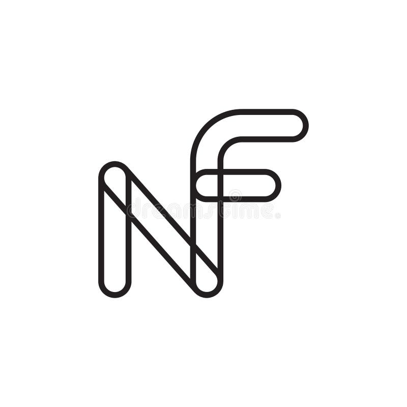 NF Initial Letter Logo Template Vector Icon Design Stock Vector ...