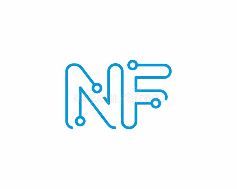 NF Letters, Electronic Circuit, Technology Logo Design Vector 001 Stock ...