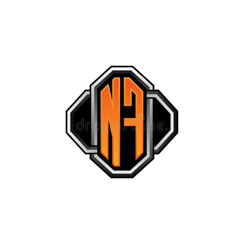 NF Logo Letter Geometric Vintage Style Stock Vector - Illustration of ...