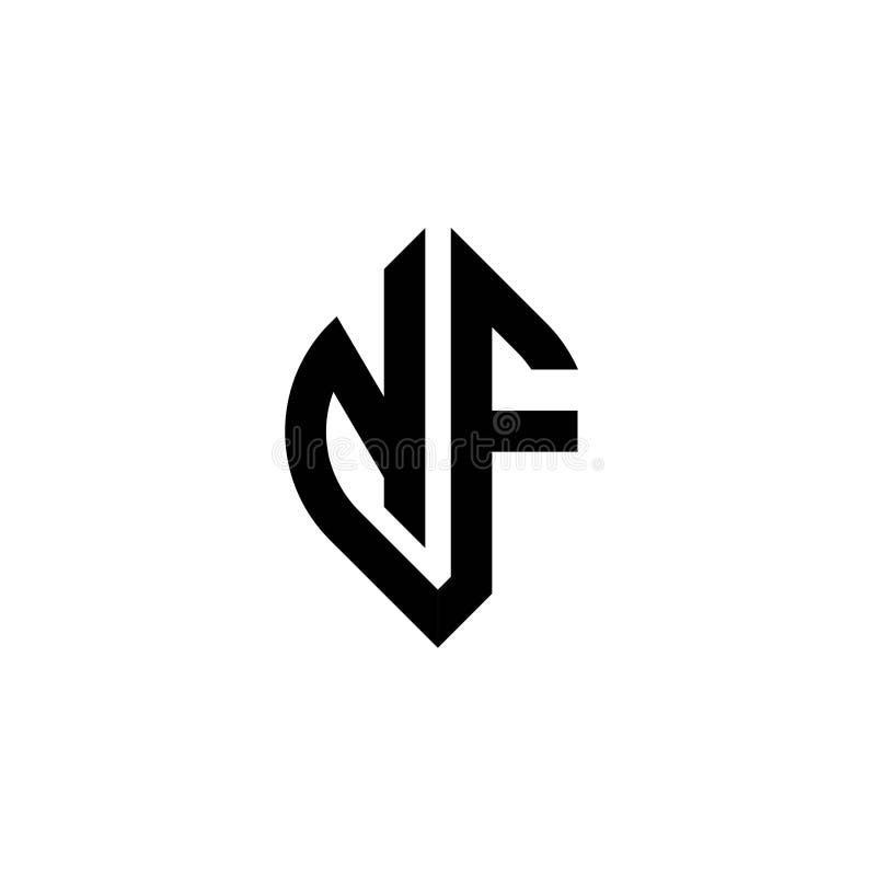 NF Logo Monogram Geometric Shape Style Stock Vector - Illustration of ...