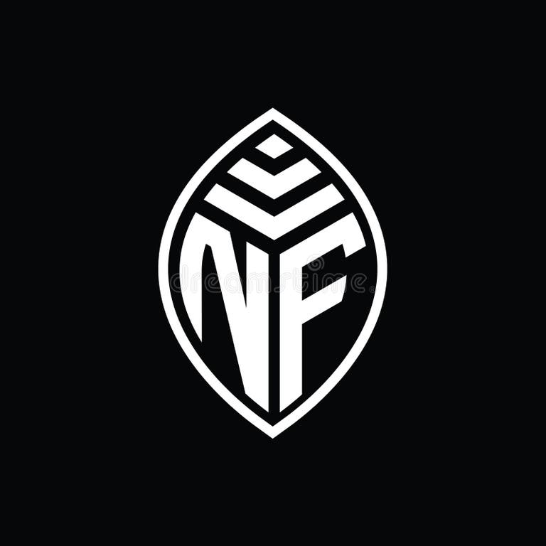 NF Logo Monogram Leaf Shape Isolated Outline Design Template Stock ...