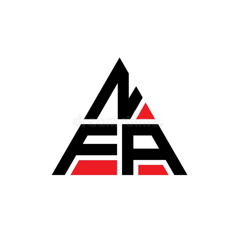 NFA Triangle Letter Logo Design with Triangle Shape. NFA Triangle Logo ...