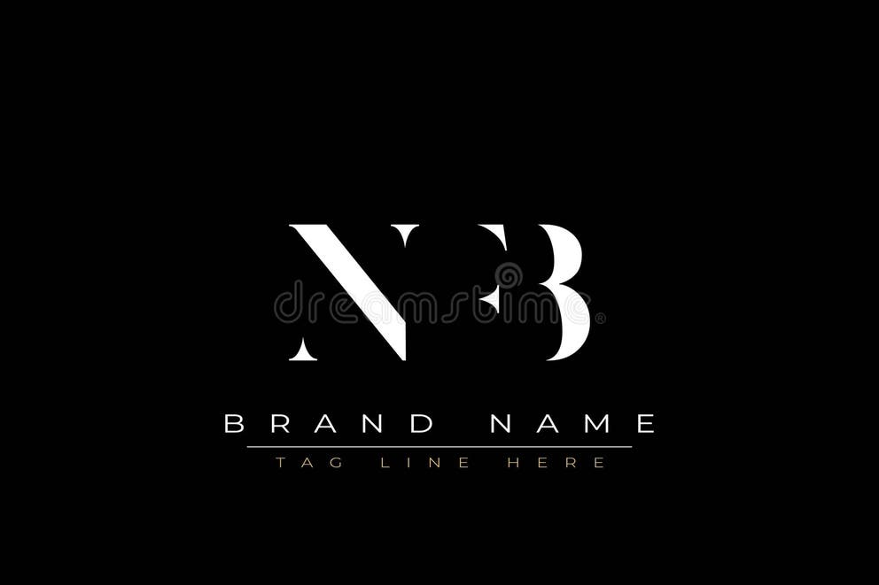 NFB Abstract Letter Logo Design Stock Vector - Illustration of design ...