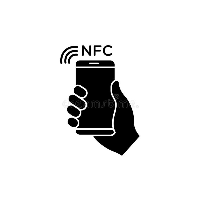 NFC Communication Icon Set. Smartphone Contactless Nfc Payment Vector ...