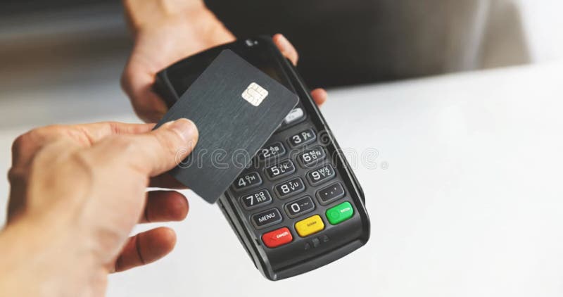 Nfc Contactless Payment by Credit Card and Pos Terminal Stock Video ...