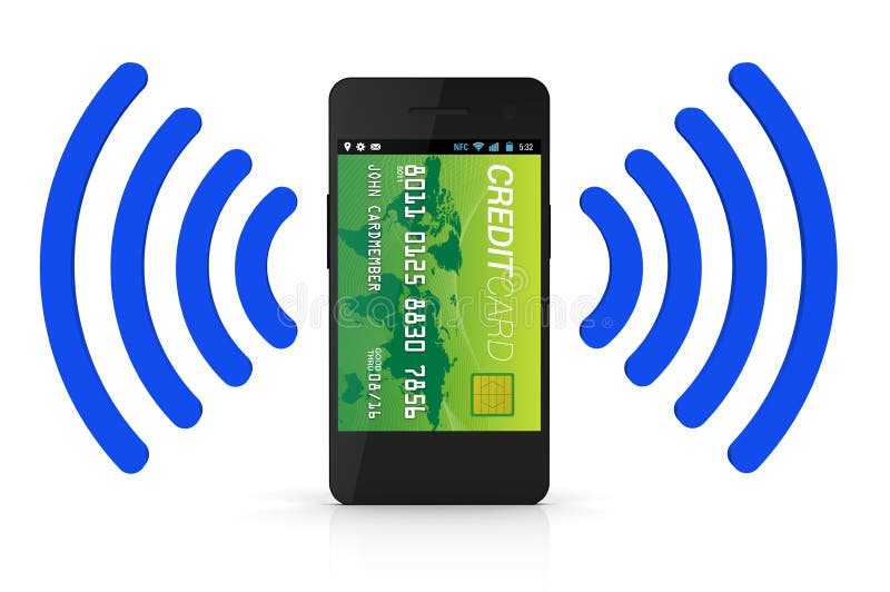 NFC Digital Wallet stock illustration. Illustration of view - 26929226