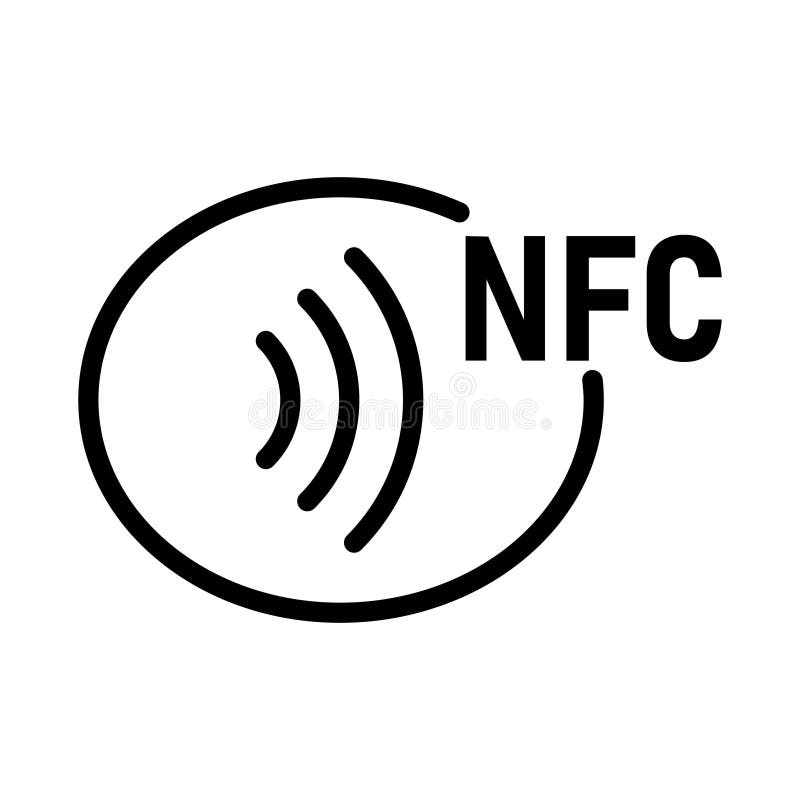 NFC Icon Set. Contactless Wireless Pay Sign Logo. NFC Technology ...
