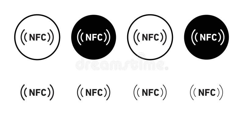 NFC Icon Isolated Flat Vector in Outline Stock Vector - Illustration of ...