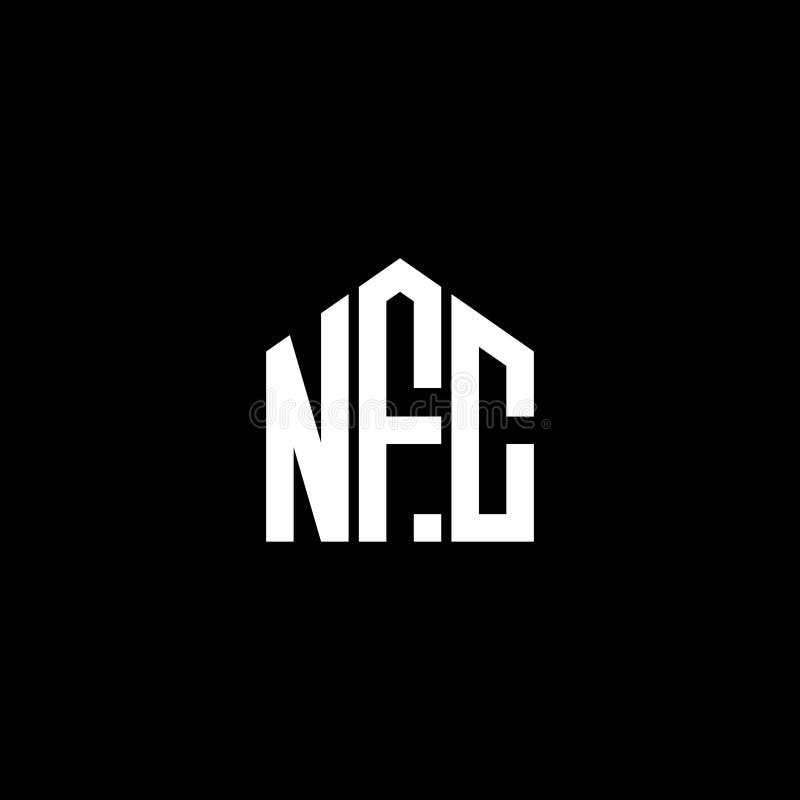 NFC Letter Logo Design on BLACK Background. NFC Creative Initials ...
