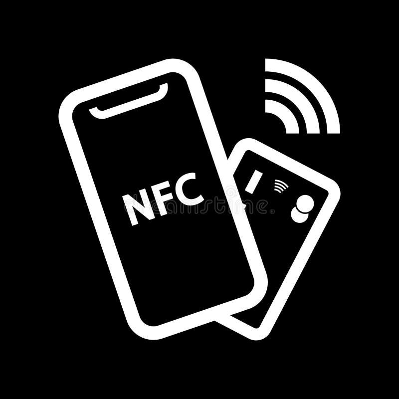 NFC Payment with Mobile Phone / Smartphone Flat Vector Icon for Apps ...