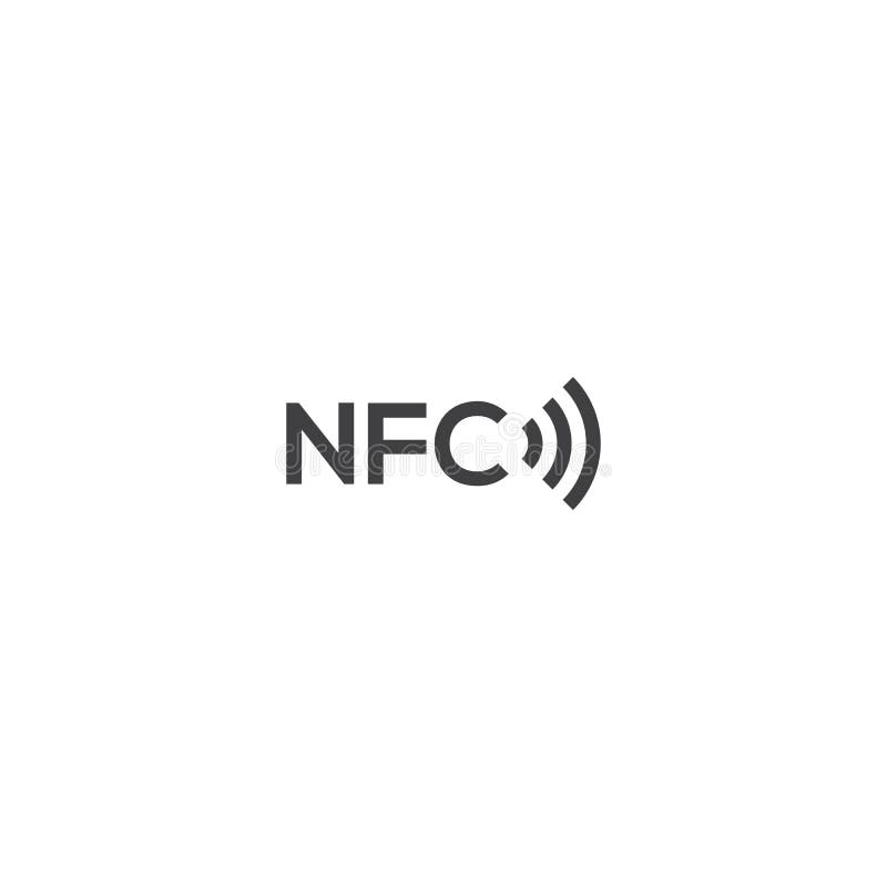 NFC or Near Field Communication. Vector Logo Icon Template Stock Vector ...