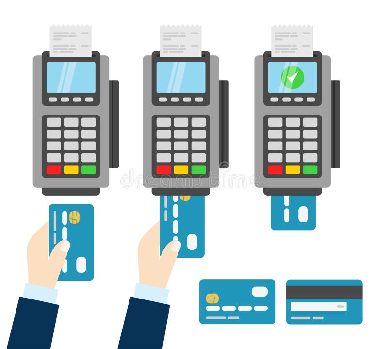 Nfc Payment Pos Terminal. Wireless Payment Stock Vector - Illustration ...