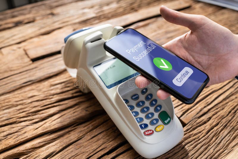 NFC Retail Mobile Payment Using Phone Stock Image - Image of ...