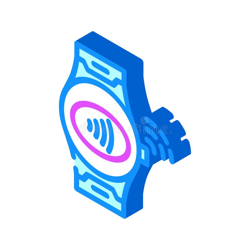 Nfc Smartwatch Technology Isometric Icon Vector Illustration Stock ...