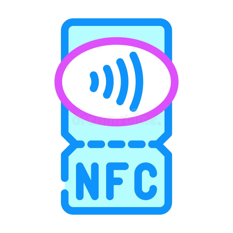 Nfc Symbol Technology Color Icon Vector Illustration Stock Illustration ...