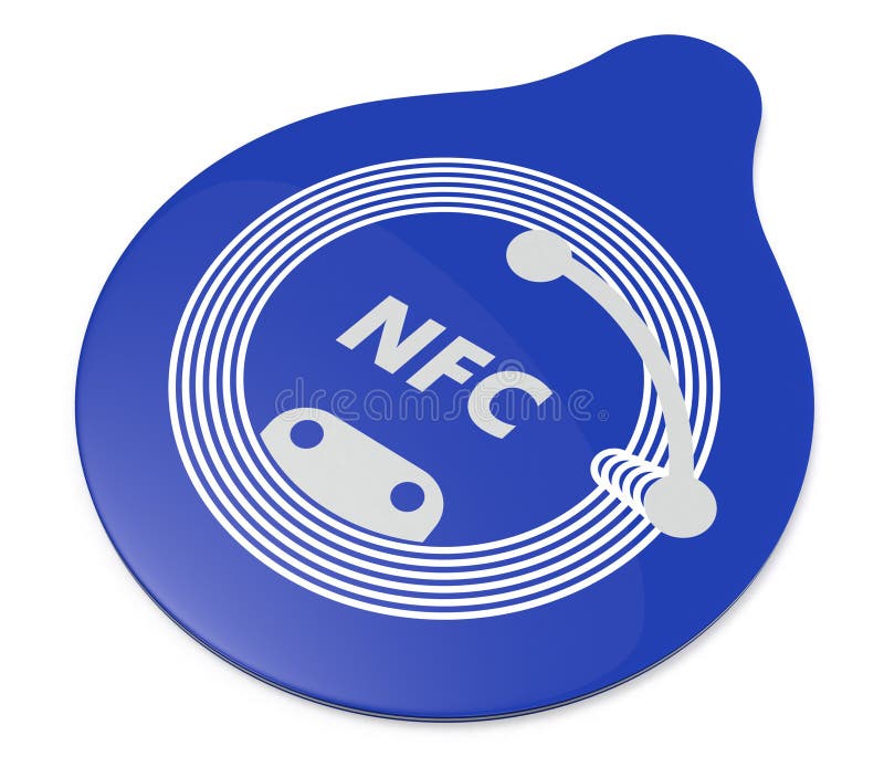 NFC tag stock illustration. Illustration of data, electronic - 64455959