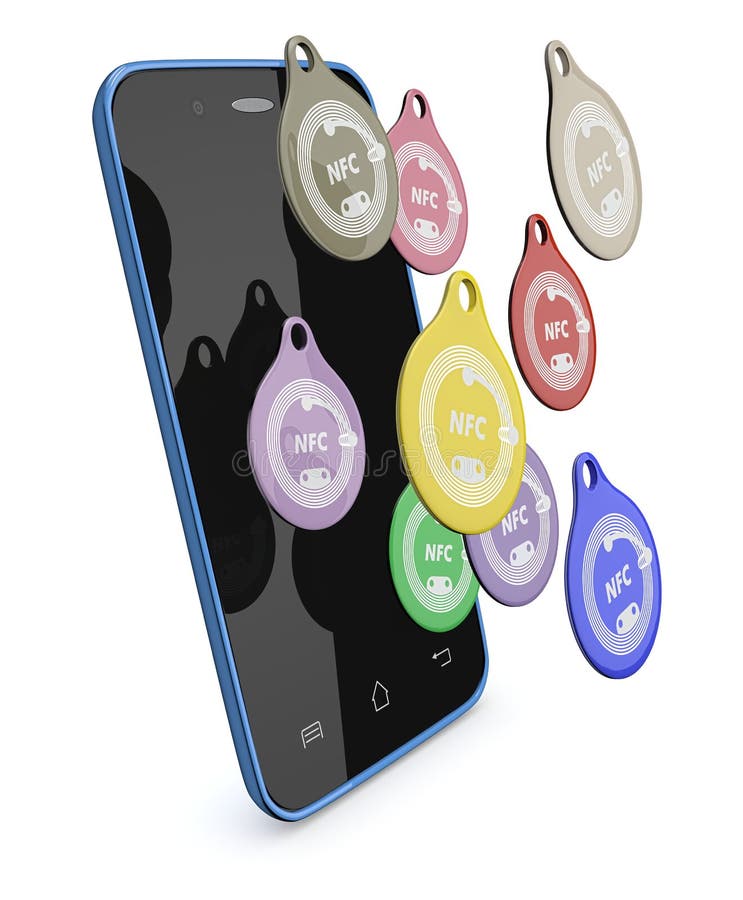 Nfc tags stock illustration. Illustration of digital - 51126085