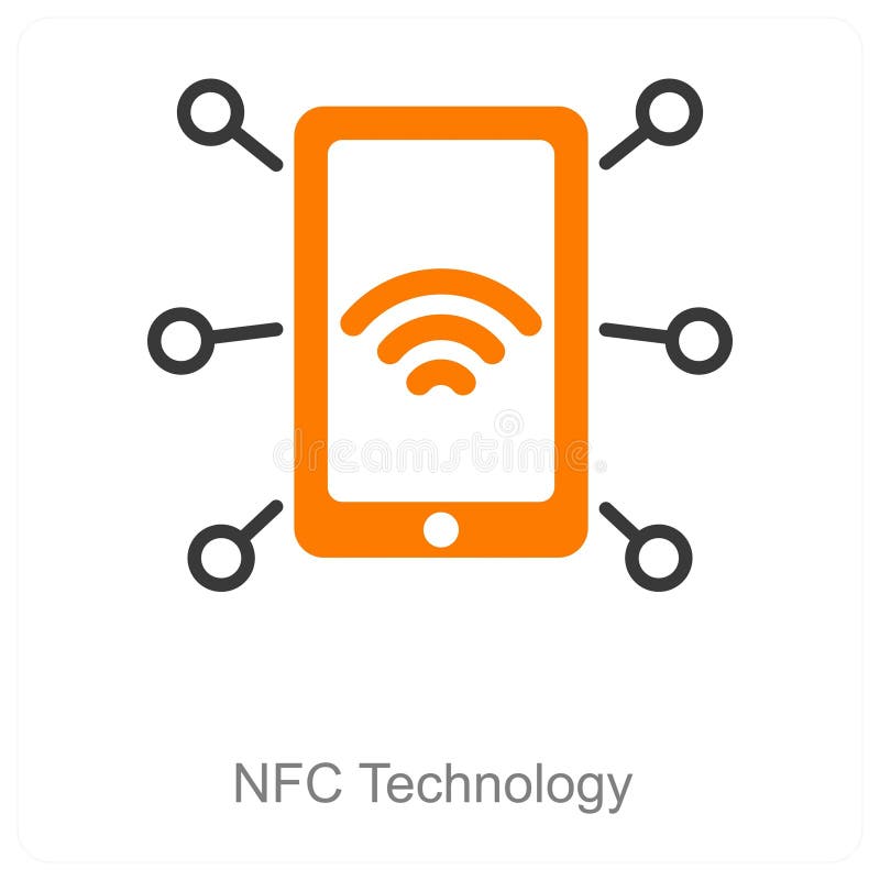 NFC Technology stock illustration. Illustration of transfer - 339917858