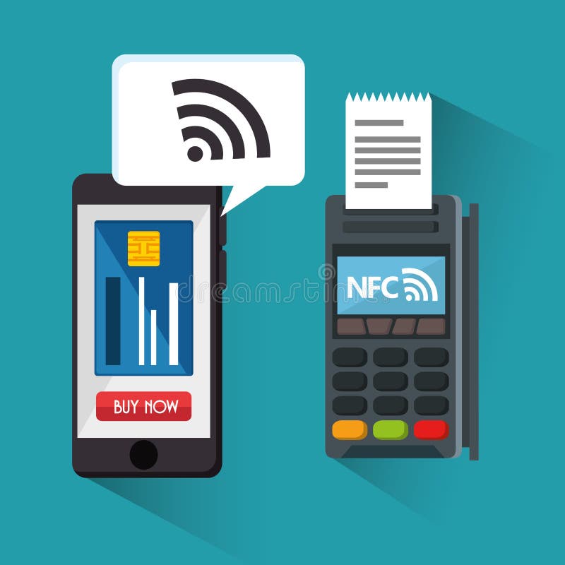 Nfc Technology Concept Design Stock Vector - Illustration of card ...