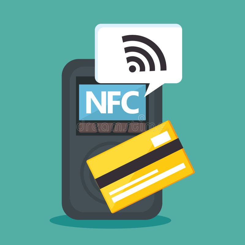 Nfc Technology Concept Design Stock Vector - Illustration of flat ...