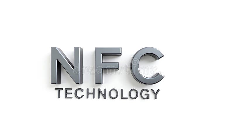 NFC Technology Text - Applications in Modern Devices Stock Illustration - Illustration of mobile ...