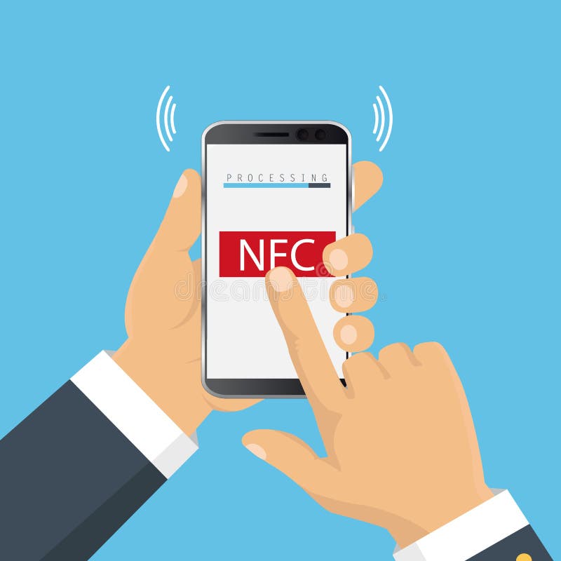 Vector Icon. NFC Touch Payment Concept. Stock Vector - Illustration of ...