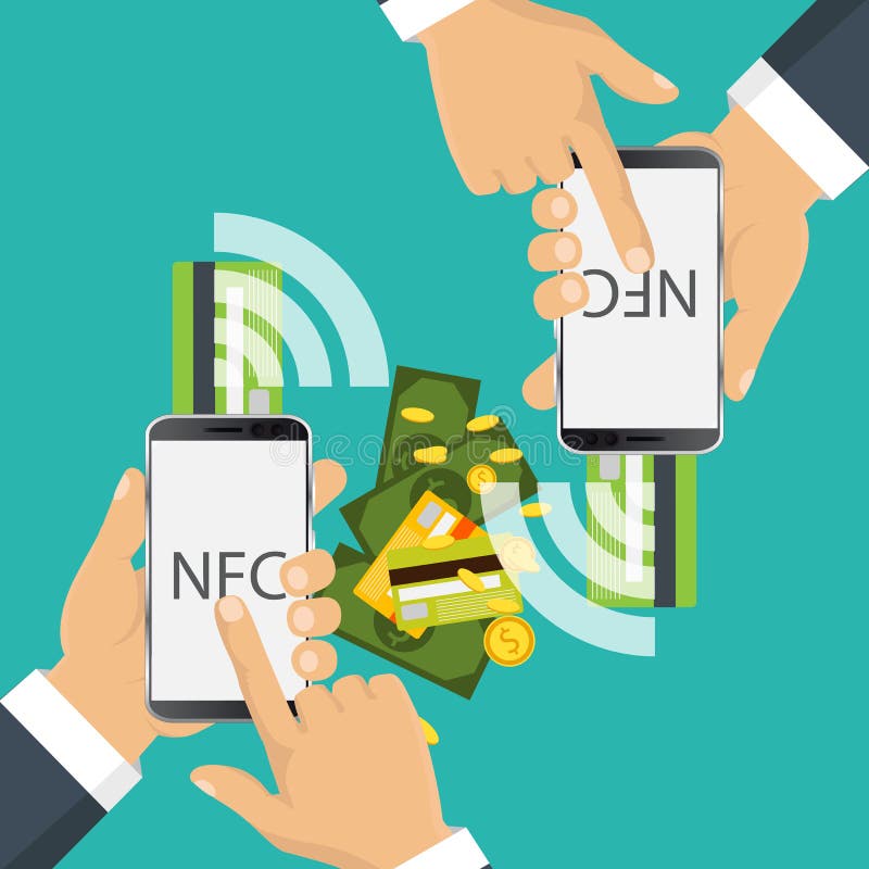 Vector Icon. NFC Touch Payment Concept. Stock Vector - Illustration of ...
