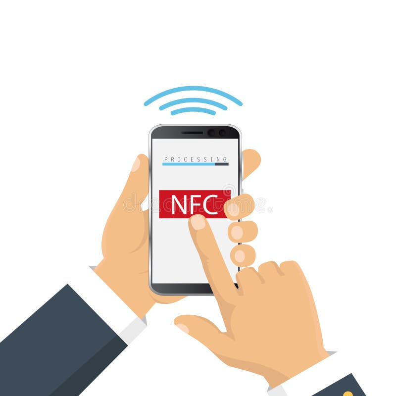 Vector Icon. NFC Touch Payment Concept. Stock Vector - Illustration of ...