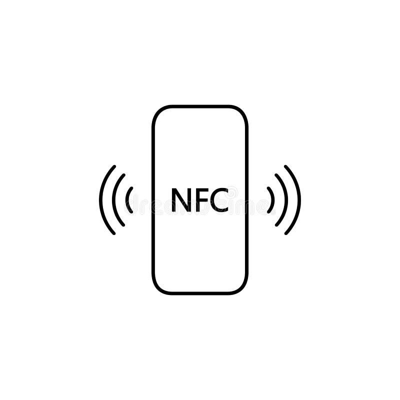 NFC Vector Line Icon, Smart Payment Symbol. Simple, Flat Design for Web ... NFC Vector Line Icon, Smart Payment Symbol. Simple, Flat Design for Web ...